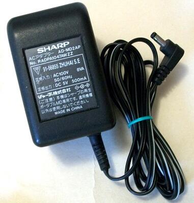 【楽天市場】シャープ MD専用 ACアダプター AD-MD2AP 5V 500mA SHARP 【中古】 RADPA1047AWZZ：LUITASU-R