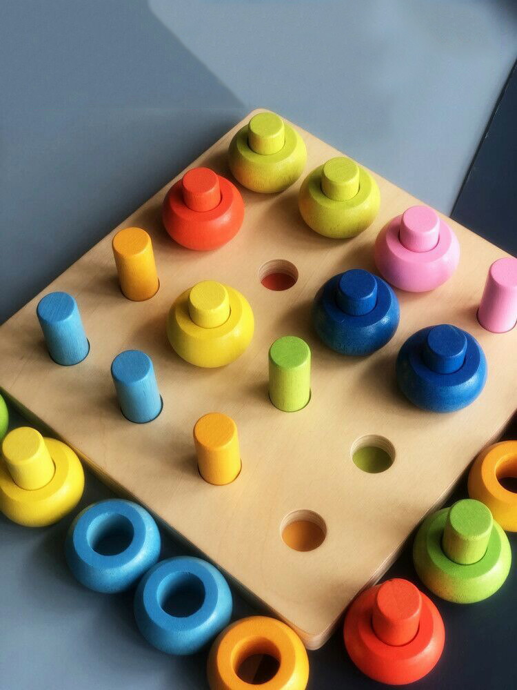 【楽天市場】Rumay カラーリングのペグ遊び 積み木 知育玩具おもちゃ 子供 おかちゃん誕生日 プレゼント 子供のお誕生日プレゼント 学習 ...