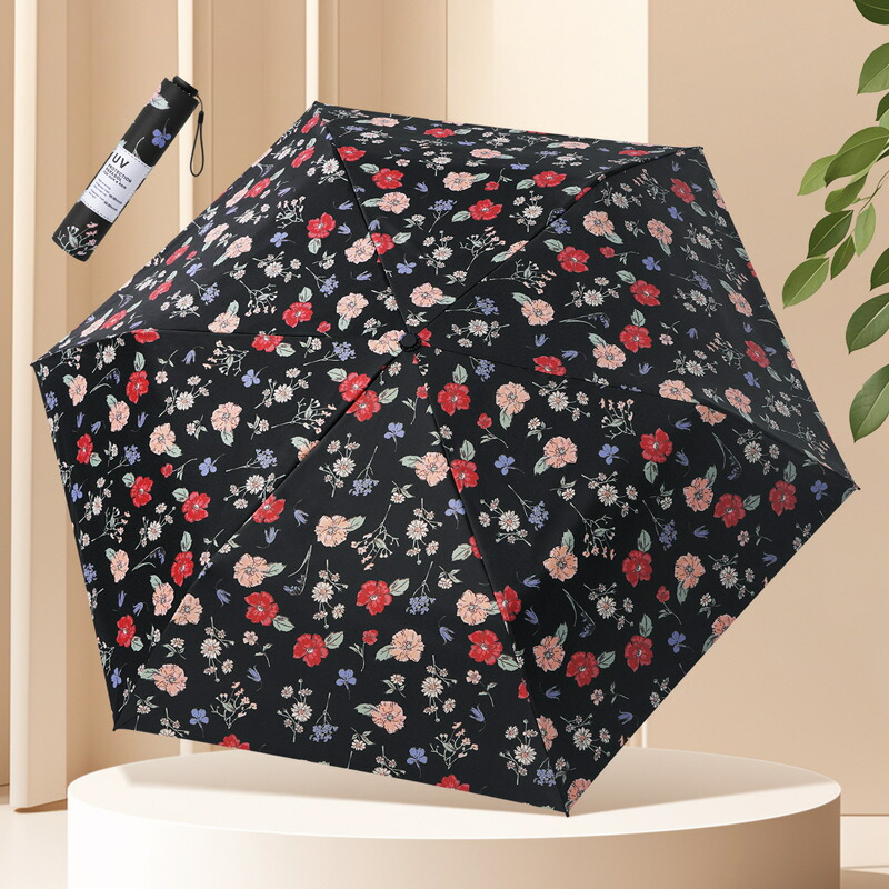 【楽天市場】日傘 晴雨兼用 超軽量 130g UVカット率 100% 完全遮光 遮熱 折りたたみ傘 コンパクト 折り畳み日傘 紫外線遮断 耐風撥水 携帯便利 レディース 花柄 コンパクト 晴雨 ...
