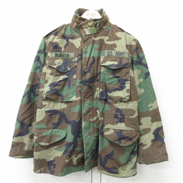 【楽天市場】【中古】古着 長袖 ミリタリー フィールドジャケット メンズ 80年代 80s M-65 ウッドランドカモ USA製 アメリカ製 緑 グリーン 迷彩 Mサイズ 中古 アウター ...