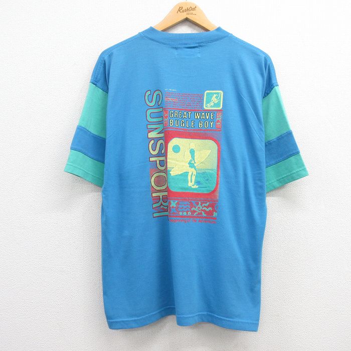 【楽天市場】【30%OFF】【中古】古着 ビューグルボーイ 半袖 ビンテージ ヴィンテージTシャツ メンズ 90年代 90s サーフィン 胸ポケット付き ツートンカラー バイカラー クルー ...