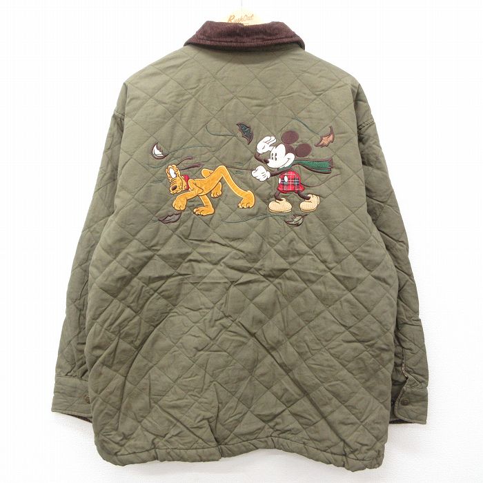 【楽天市場】【中古】古着 長袖 キルティングジャケット メンズ 00年代 00s ディズニー DISNEY ミッキー MICKEY MOUSE ...