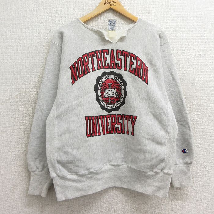 【楽天市場】【中古】古着 長袖 チャンピオン Champion リバースウィーブ メンズ 90年代 90s ノースイースタン 大学 カレッジ ...