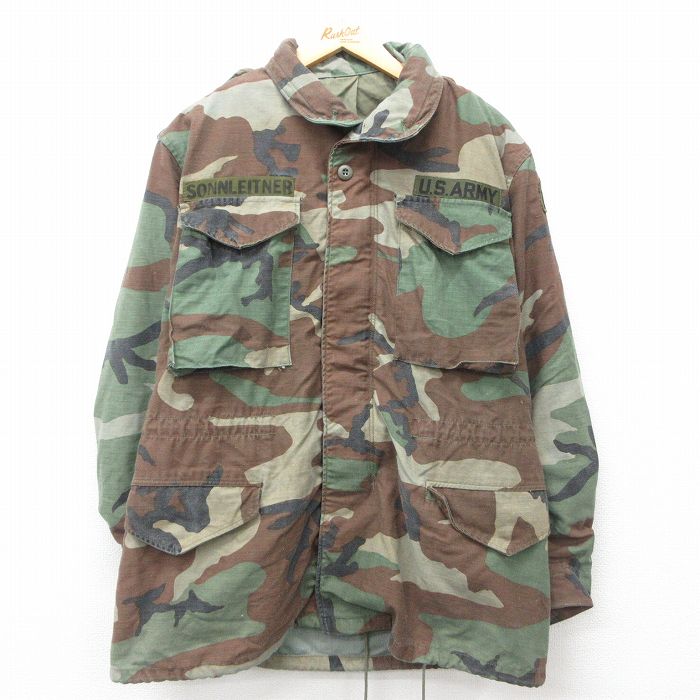 【楽天市場】【中古】古着 長袖 ミリタリー フィールドジャケット メンズ 80年代 80s M-65 USアーミー ウッドランドカモ USA製 アメリカ製 緑他 グリーン 迷彩 Mサイズ 中古 ...