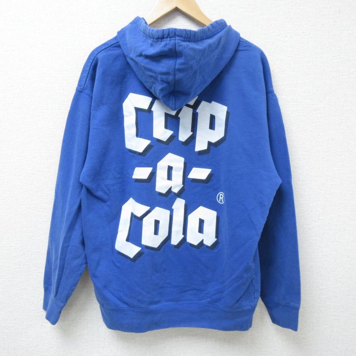 【楽天市場】【中古】古着 長袖スウェットパーカー メンズ Crip a cola 青 ブルー Lサイズ 中古 スエット トレーナー トップス ...