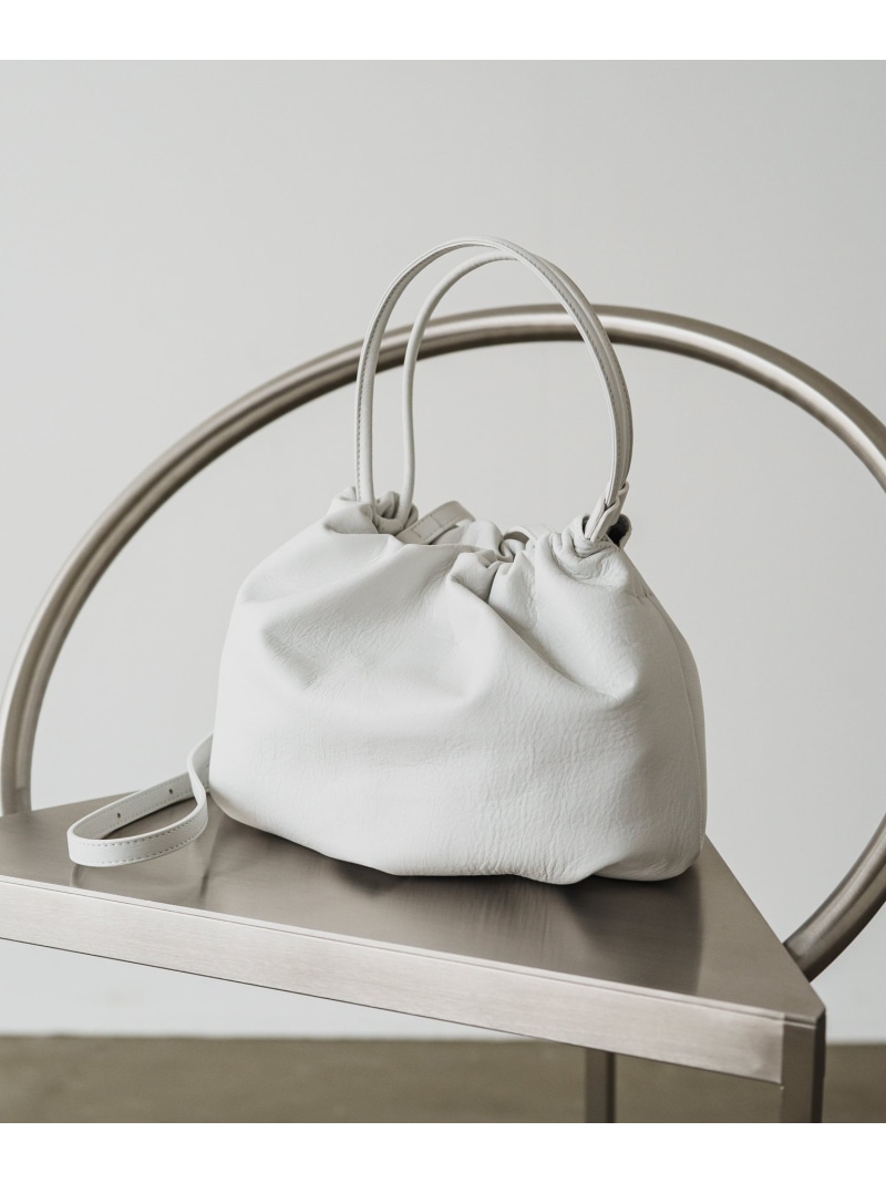 【楽天市場】 月間人気No.1 【名品】4wayレザー巾着ショルダーバッグ russet ラシット バッグ ショルダーバッグ ブラック グレー シルバー ホワイト【先行予約】*【送料無料 ...