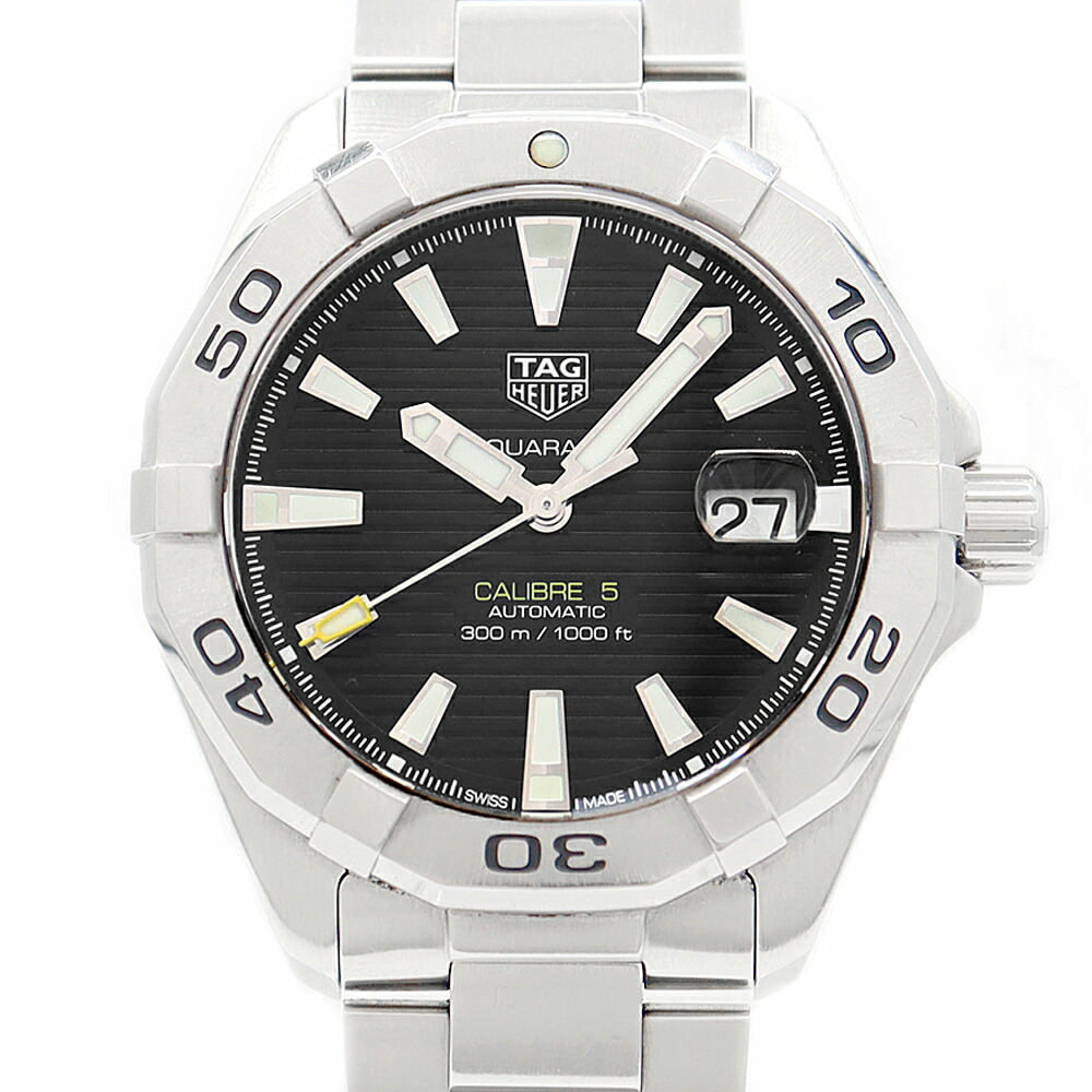 【楽天市場】TAG Heuer タグホイヤー アクアレーサー キャリバー5 WBD2110 BA0928 デイト 300m防水 黒 ブラック ...