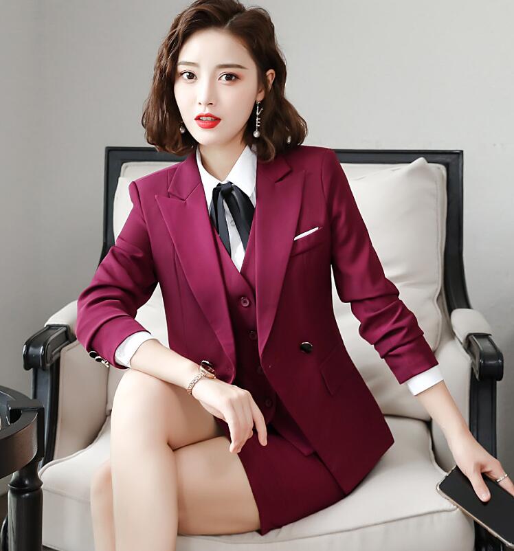 【楽天市場】高品質 無地 レディーススーツ 4点セット S～8XL 大きいサイズ 3色 女性 パンツスーツ ジャケット+シャツ+ベスト+パンツ/スカート エレガント 着痩せ OL 通勤★ ...