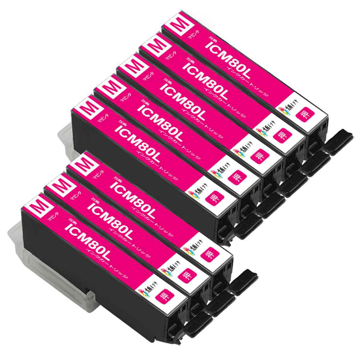 【楽天市場】IC6CL80Lエプソン互換インクカートリッジIC80L EPSON ICM80Lマゼンタ8本 目印：とうもろこし対応プリンター:EP-707A EP-708A EP-777A ...