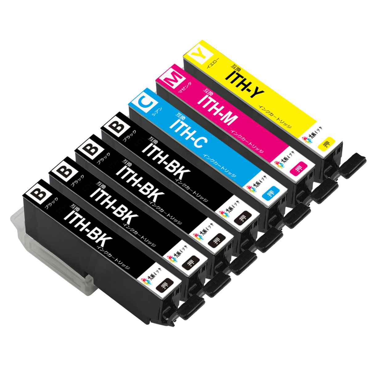 【楽天市場】エプソンITH-6CL互換インクカートリッジEPSON目印：いちょうイチョウ ITH 4色7本セット ITH-BKブラック*4 ITH-Cシアン ITH-Mマゼンタ ITH-Y ...