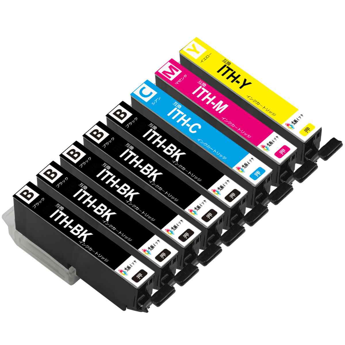 【楽天市場】エプソンITH-6CL互換インクカートリッジEPSON目印：いちょうイチョウ ITH 4色8本セット ITH-BKブラック*5 ITH-Cシアン ITH-Mマゼンタ ITH-Y ...