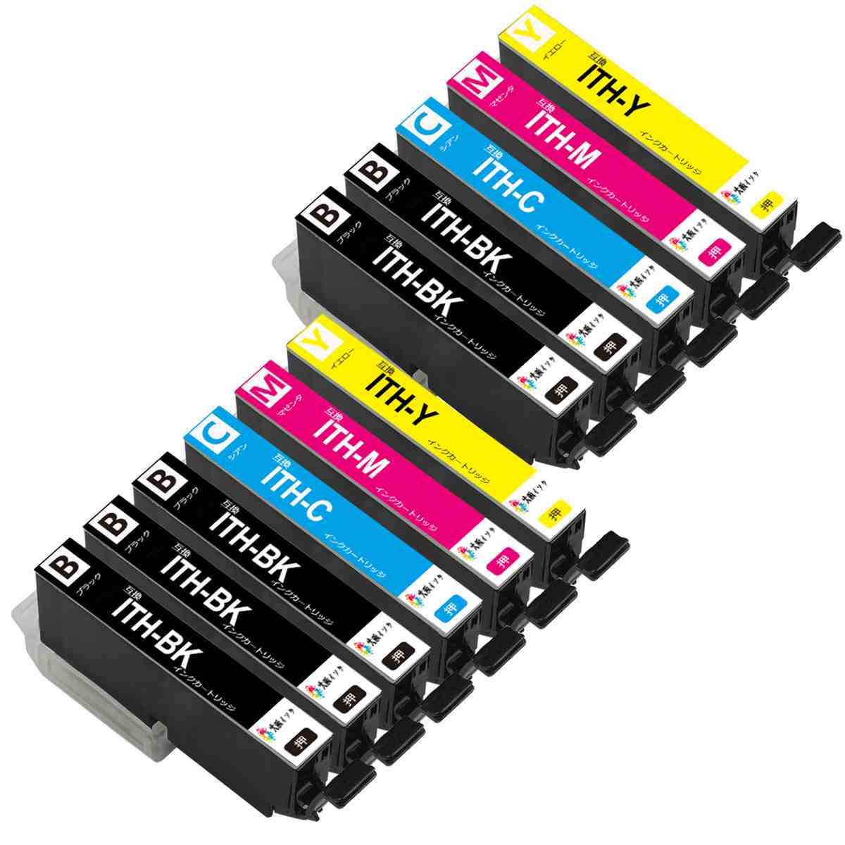 【楽天市場】エプソンITH-6CL互換インクカートリッジEPSON目印：いちょうイチョウ ITH 4色11本セット ITH-BKブラック*5 ITH-Cシアン ITH-Mマゼンタ ITH-Y ...