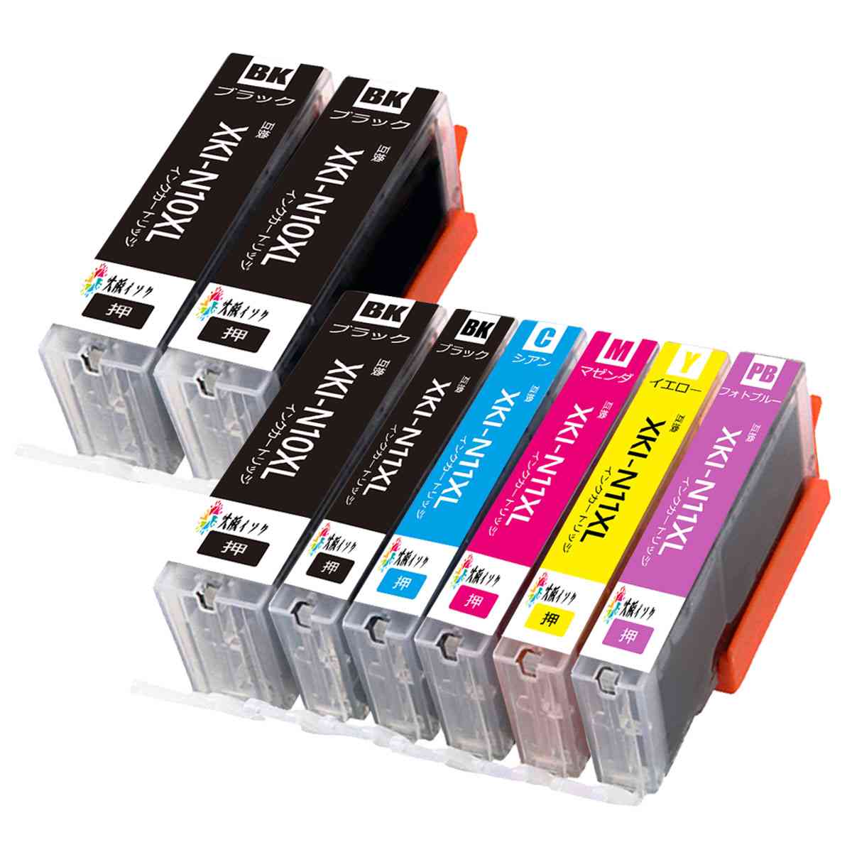 【楽天市場】Canonキヤノン用互換インクカートリッジ XKI-N11XL+N10XL 8本パックXKI-N10XLPGBK*3 XKI ...