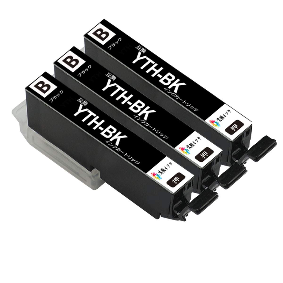 【楽天市場】YTH互換インクカートリッジYTH-BKブラック黒3本セットよっと ヨットEPエプソンYTHインク 適合機種: EP-10VA,EP-30VA ICチップ対応 残量表示あり YTH ...