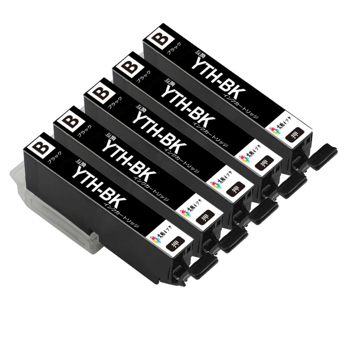 【楽天市場】YTH互換インクカートリッジYTH-BKブラック黒5本セットよっと ヨットEPエプソンYTHインク 適合機種: EP-10VA,EP-30VA ICチップ対応 残量表示あり YTH ...