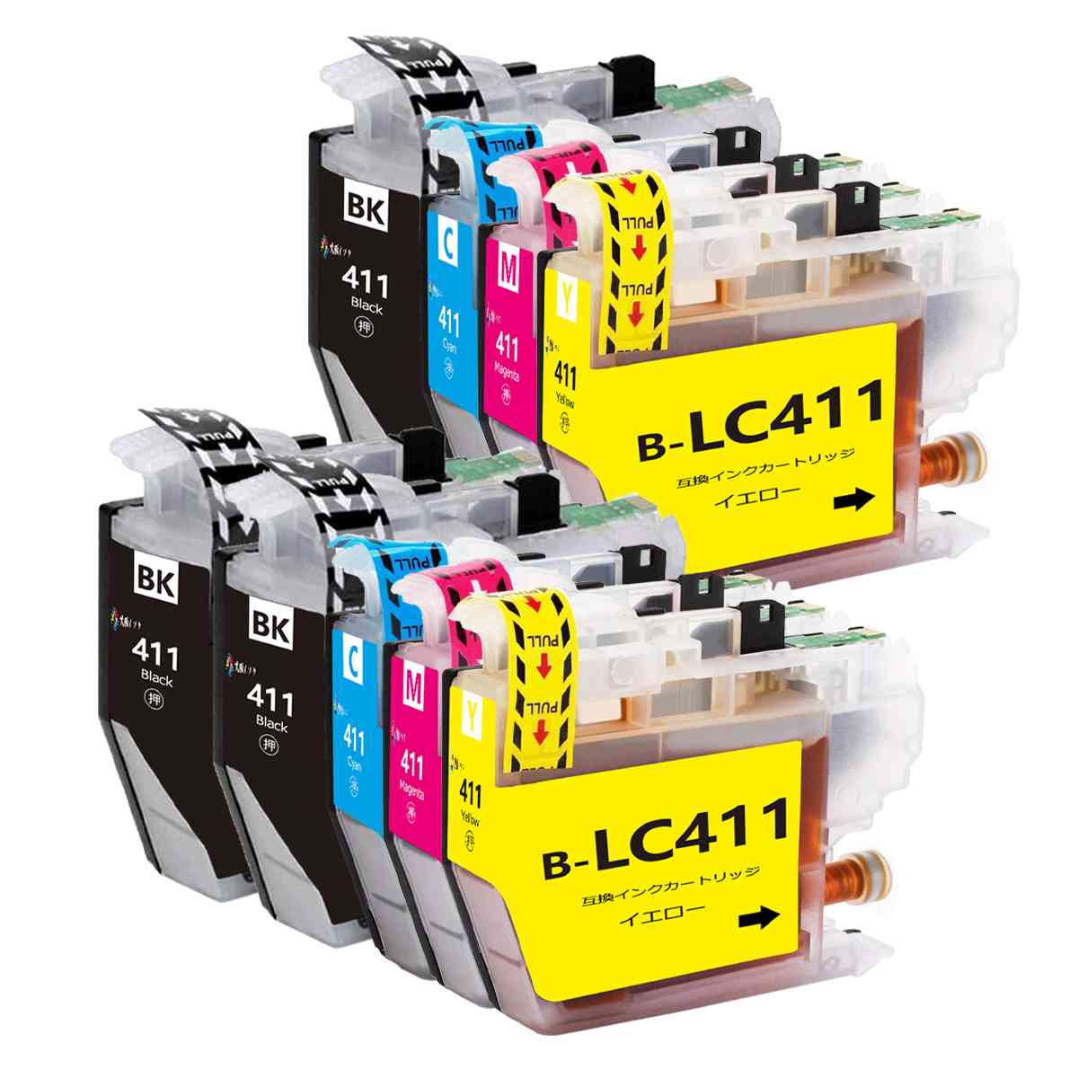【楽天市場】LC411 brother用互換インクカートリッジブラザー用LC411BK*3 LC411C LC411M LC411Y各2本合計9本 対応機種：DCP-J526N/J528N ...