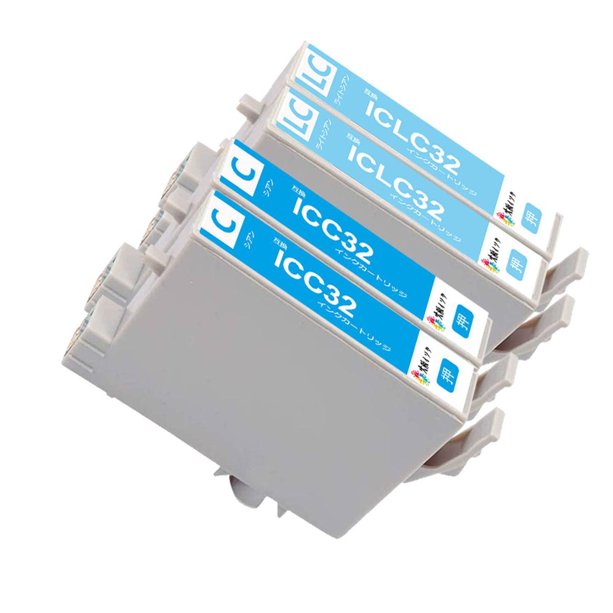 【楽天市場】IC6CL32エプソン互換インクカートリッジIC32 EPSON ICC32シアン ICLC32ライトシアン各2本計4個 目印：ヒマワリ 増量対応プリンター:L-4170G PM ...