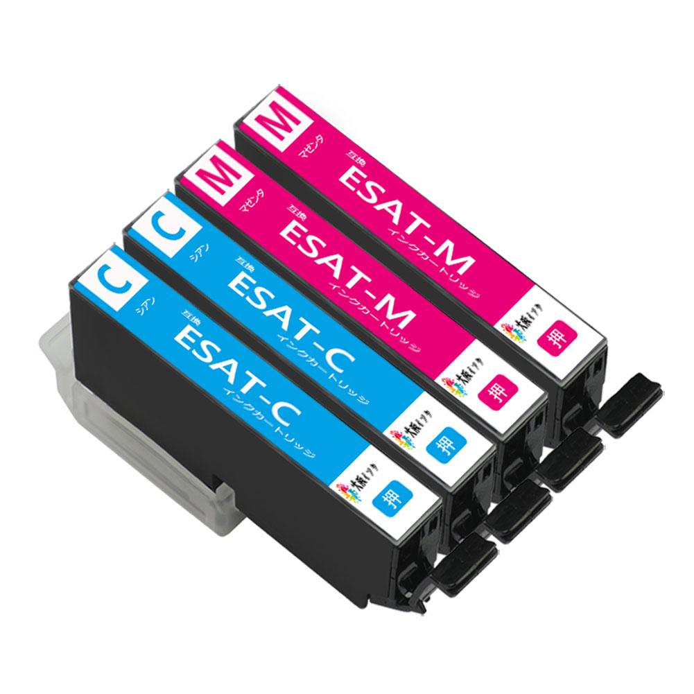 【楽天市場】SAT-6CLエプソン互換インクカートリッジSAT EPSON SAT-Cシアン SAT-Mマゼンタ各2本計4個 インクタンク ...