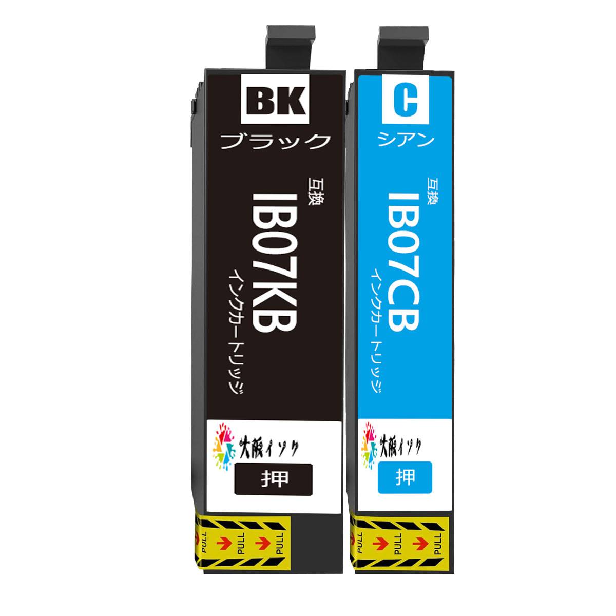 【楽天市場】IB07CL4B互換インクカートリッジ エプソンEpson増量ブラック（IB07KB）1本・シアン（IB07CB）1本合計2本目印：マウス 大容量 Epsonエプソン用 対応機種 ...