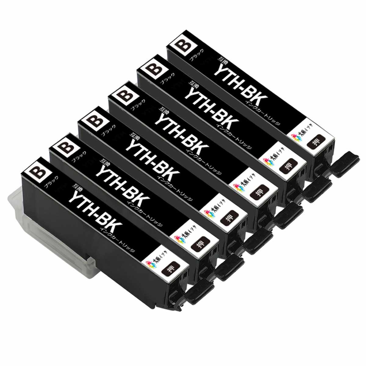 【楽天市場】YTH-6CLエプソン互換インクカートリッジYTH EPSON YTH-BKブラック黒6本 対応プリンター:EP-10VA EP-30VA 最新型ICチップ付き/残量表示機能付 ...