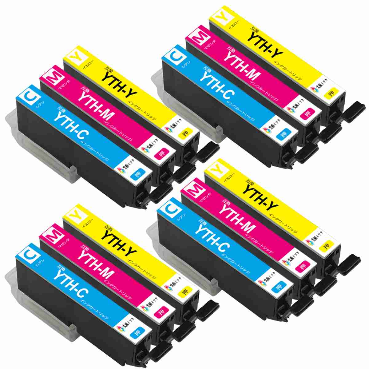【楽天市場】エプソンYTH-6CL互換インクカートリッジEPSON YTH 12本セットYTH-C YTH-M YTH-Y各4本EP-10VA EP-30VA 最新型ICチップ付き/残量表示 ...