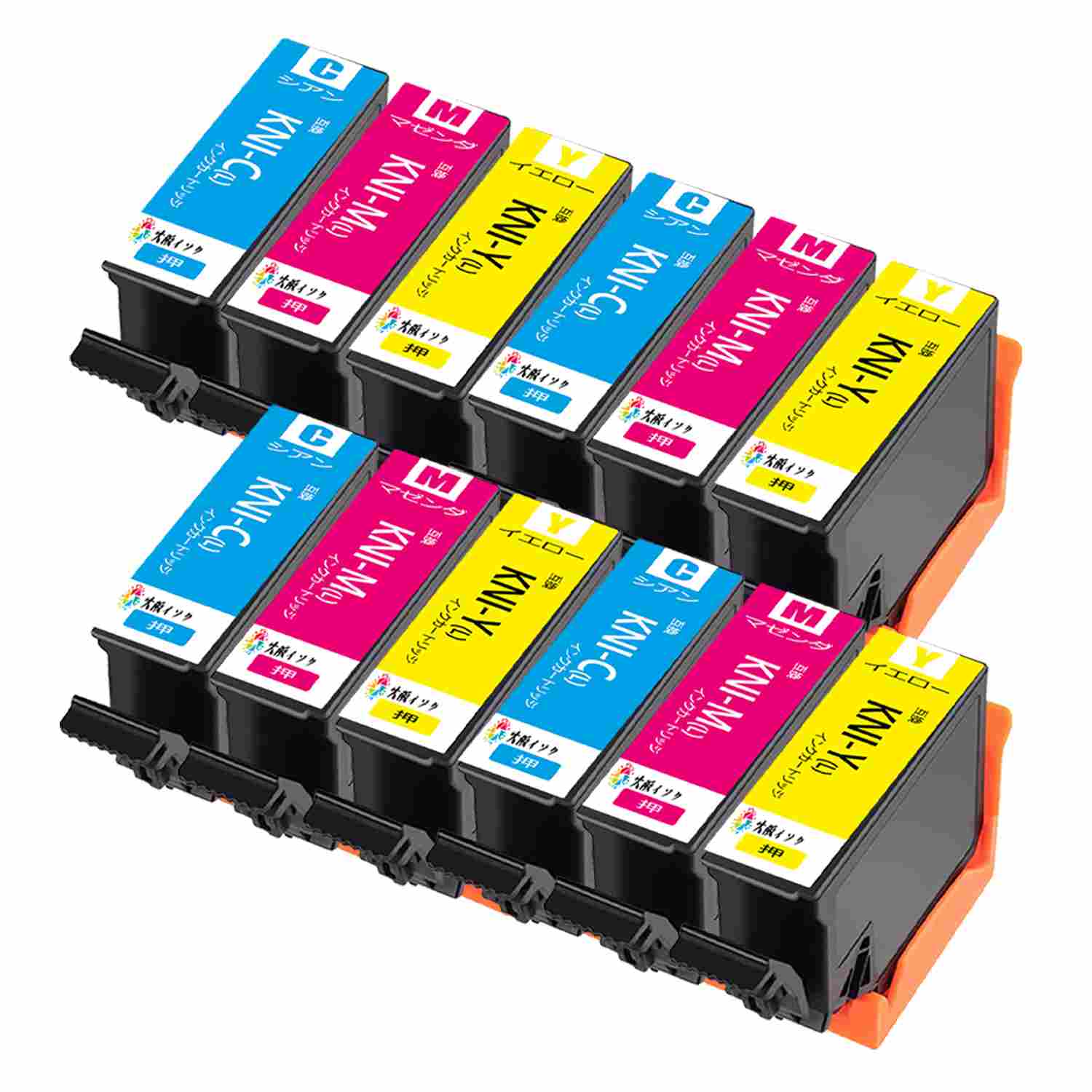 【楽天市場】KNI-6CL-L互換インクカートリッジ KNI 3色12本セット KNI-C-Lシアン KNI-M-Lマゼンタ KNI-Y-Lイエロー 各4本 エプソン用プリンターインクタンク ...