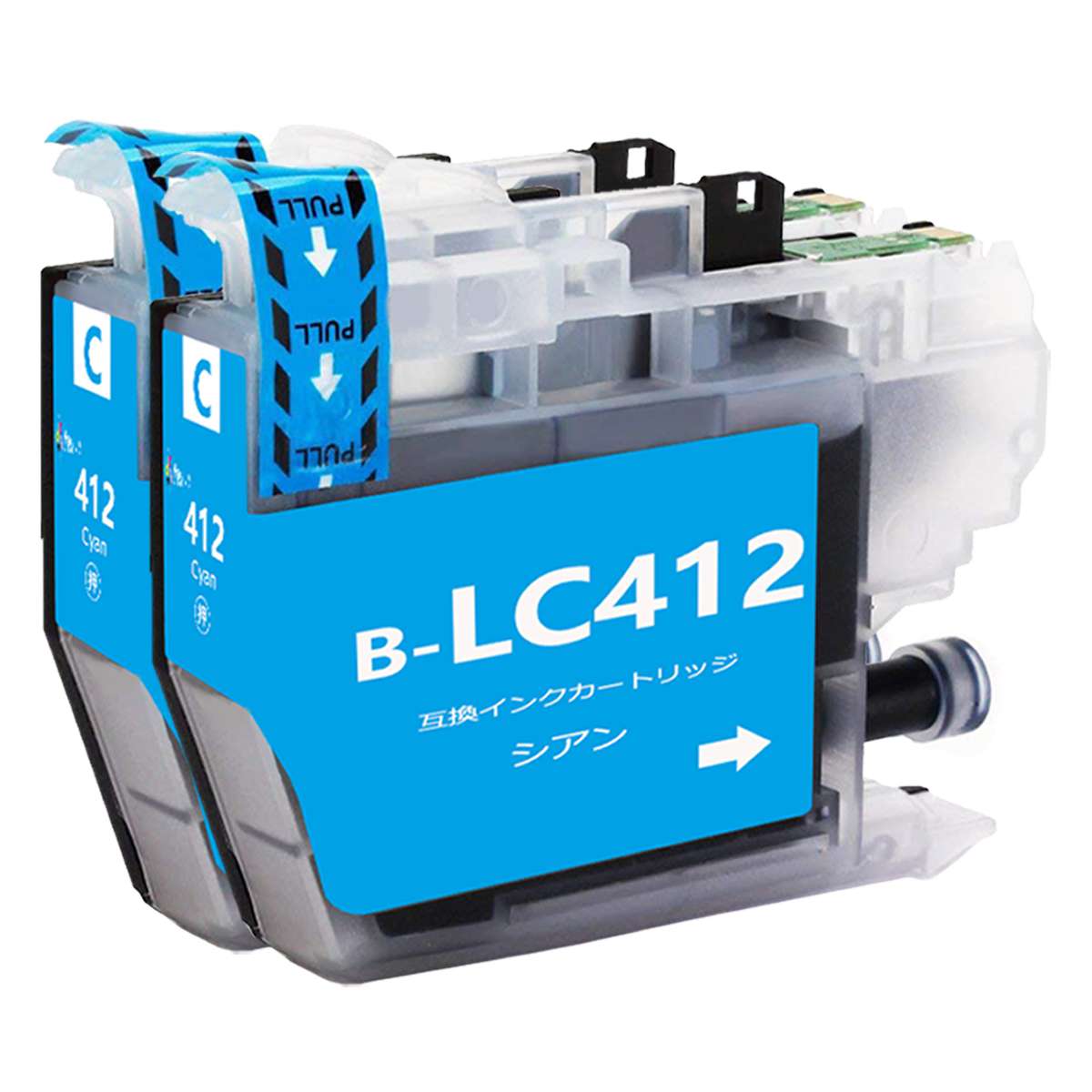 【楽天市場】Brother用ブラザー対応互換プリンターインクカートリッジ LC412Cシアン 2本セット 対応プリンター機種: MFC ...