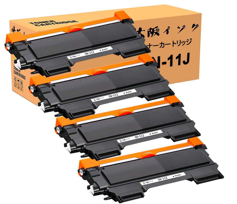 【楽天市場】TN-11J ブラック th-11j th11j 4個セット ブラザー br対応プリンター用 互換トナーカートリッジ 対応機種: HL-2130 汎用トナー 印字枚数: TN ...