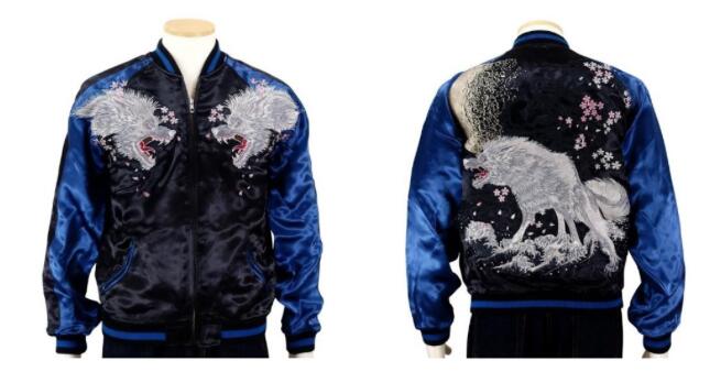 楽天市場】スカジャン 匠・オオカミ刺繍 伝統工芸士の手振り刺繍 狼