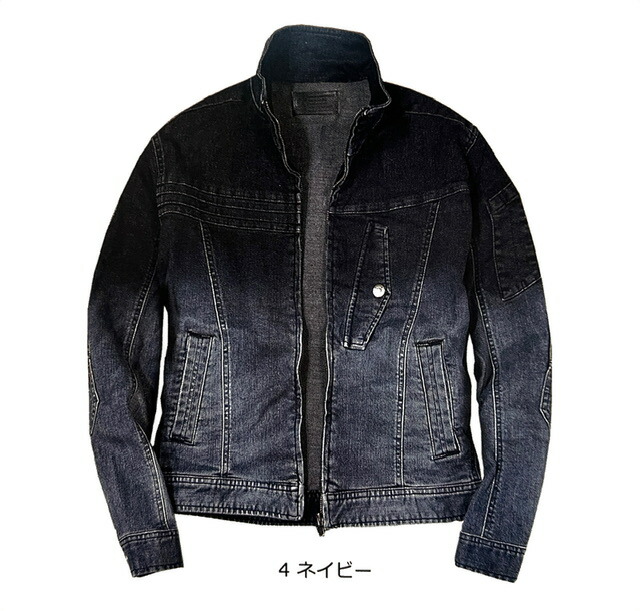 【楽天市場】★【K-ZOC】GKW-2041 GKストレッチデニムブルゾン ネイビー M.L.LL.3L.4L 長袖ブルゾン ストレッチ素材：ワークショップ龍馬