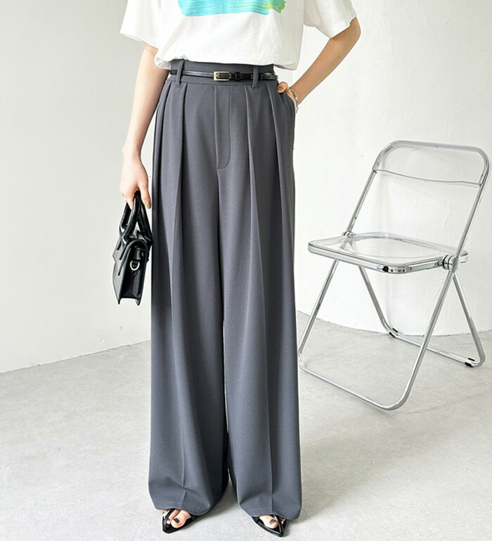 【楽天市場】フルレングスパンツ インタックスラックスワイドパンツ(S～LL) ryuryu リュリュ レディース ファッション ジーラ GeeRA ロングパンツ ロング丈 ボトムス パンツ ...