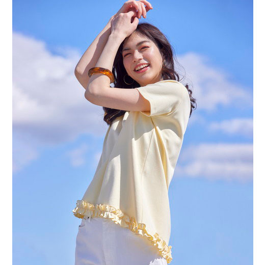 【楽天市場】【最大20%OFFクーポン配布中】 裾フリル使いプルオーバー レディース 夏 トップス Tシャツ カットソー M-3L：RyuRyu（リュリュ）