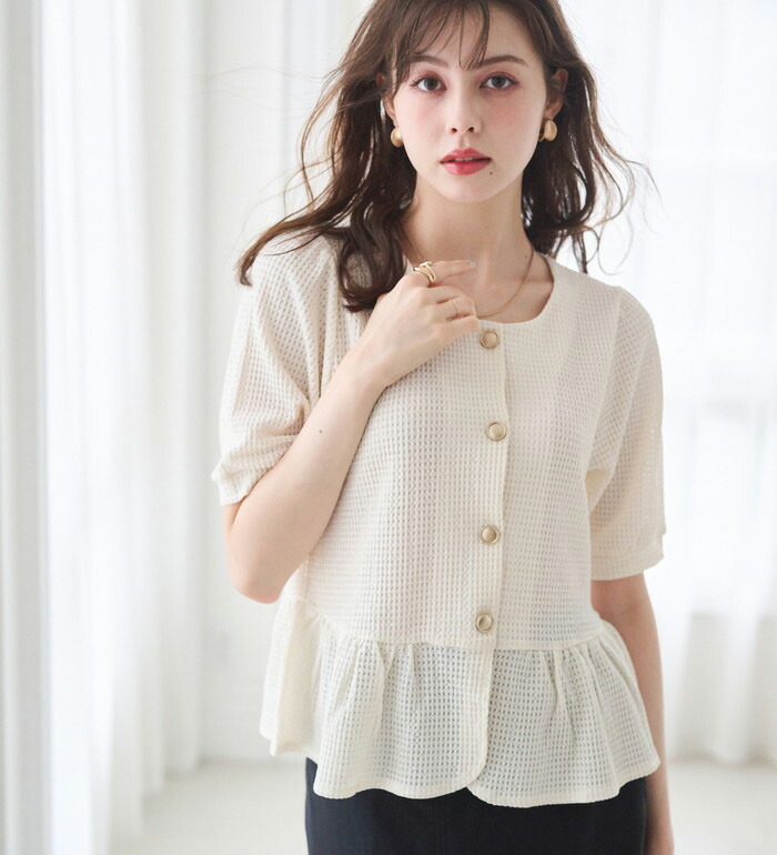 【楽天市場】ゴールド調ボタンカーディガン レディース 春 夏 秋 トップス Tシャツ カットソー カットソー M-3L：RyuRyu（リュリュ）