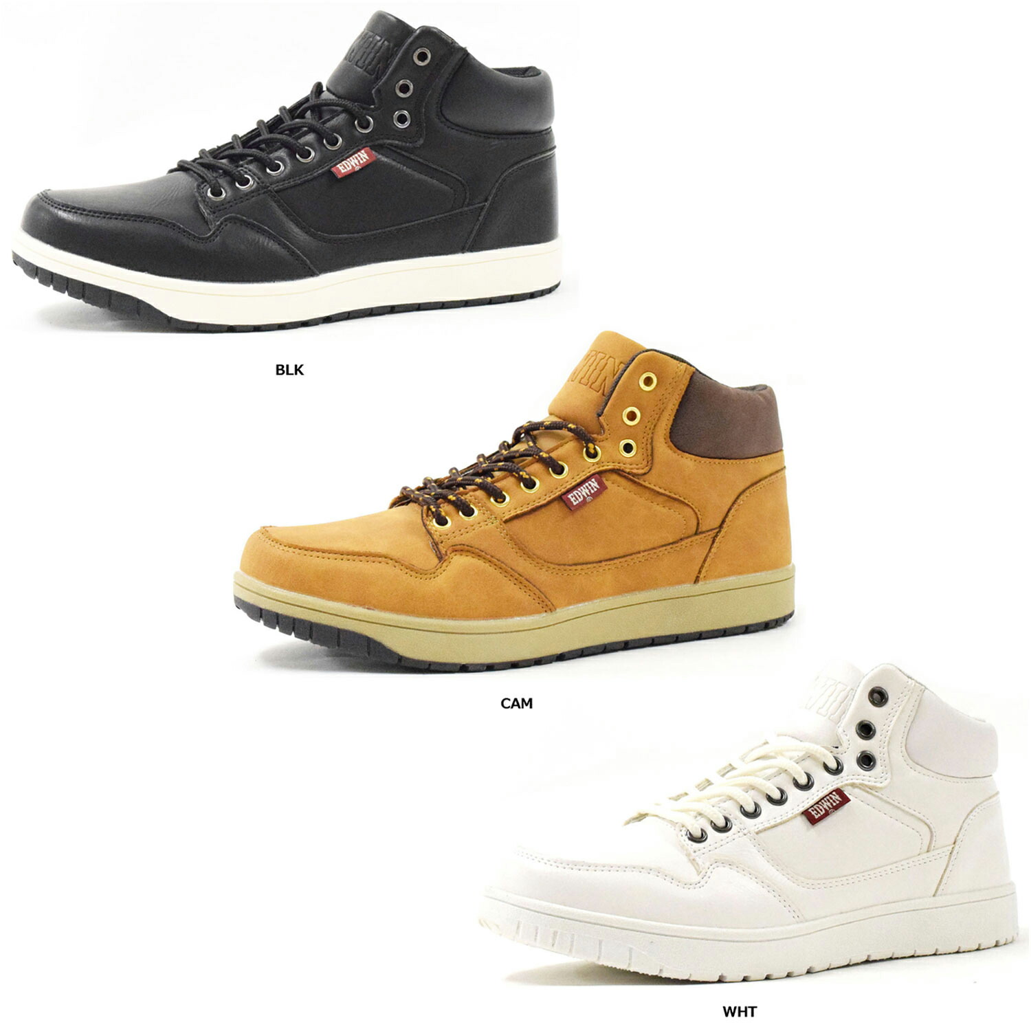 【楽天市場】エドウィン EDWIN EDWIN ハイカットスニーカー EDW-7971 EDW7971：スポーツヒーローズ