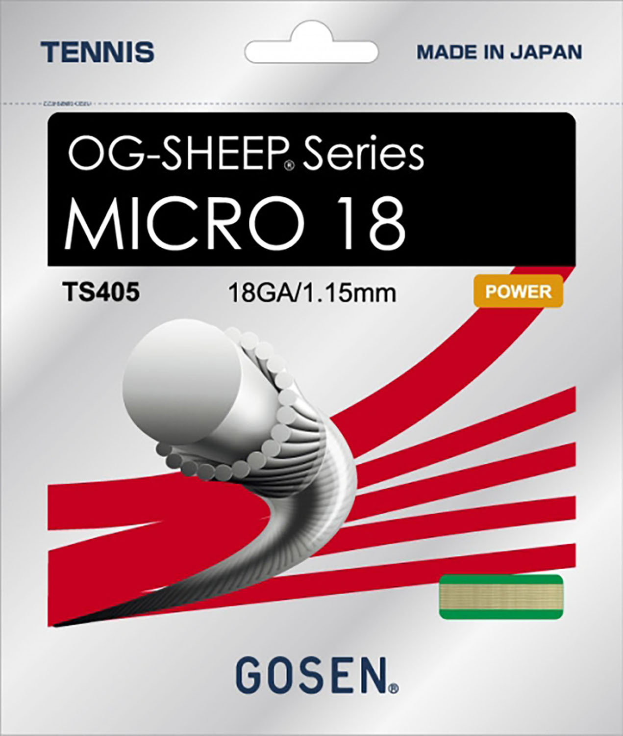 【楽天市場】【4日20時からポイント15倍】 ゴーセン GOSEN テニス MICRO 18 ナチュラル TS405NA：スポーツヒーローズ