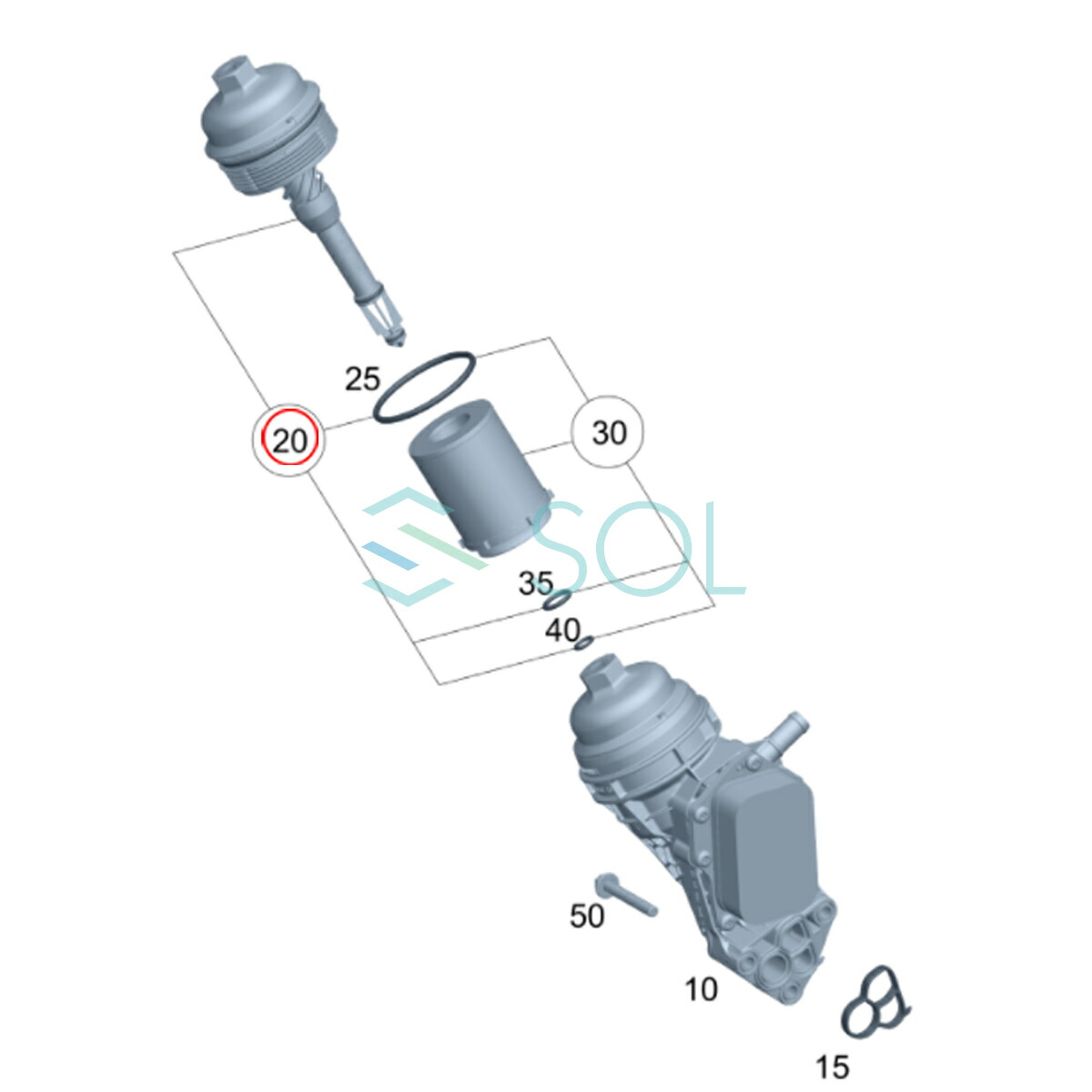 【楽天市場】ベンツ W176 W177 W246 W204 W205 オイルフィルターハウジング A180 A250 A35 B180 ...