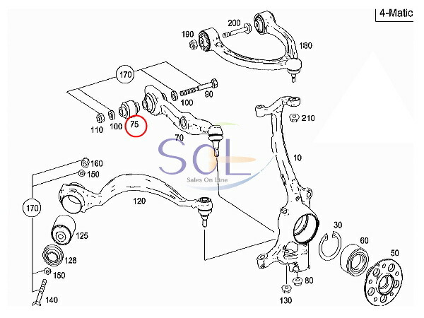 【楽天市場】出荷締切18時 フロント コントロールアーム ブッシュ スプリングリンク ベアリング ロアアームブッシュ ベンツ W221 ...