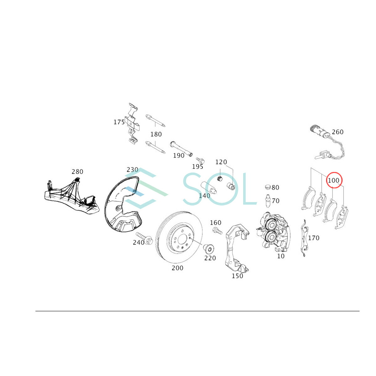 【楽天市場】【出荷締切18時】 フロント ブレーキパッド 左右セット ベンツ W166 X166 ML350 GLE350 GL350 ...