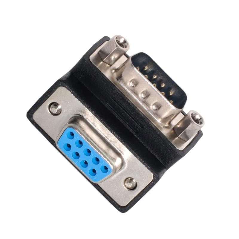 【楽天市場】Cablecc DB9P オス - メス D-Sub RS232 9Pin 90 度上下角度延長アダプター：サポートシェアグローバル