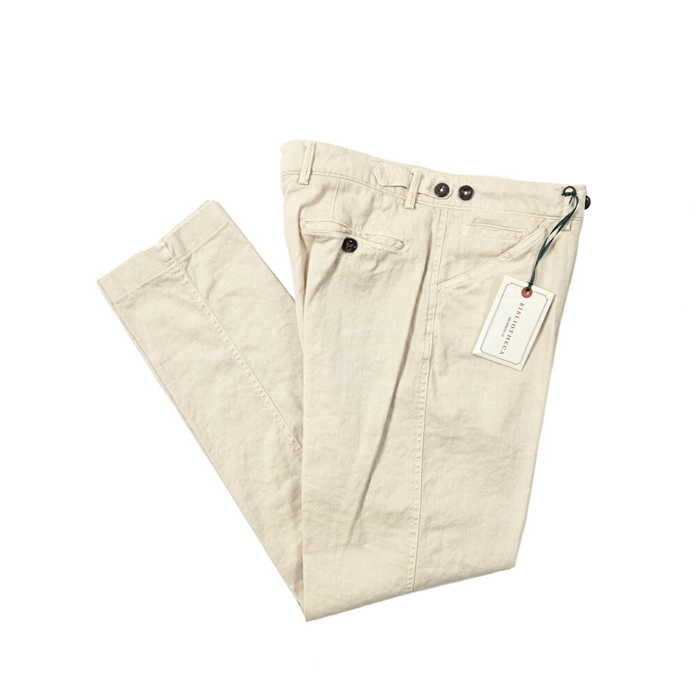 【楽天市場】【SALE】 ベルウィッチ BERWICH THECA FF 麻混 スラックス ノータック チノパンツ 春夏 メンズ リネン ...