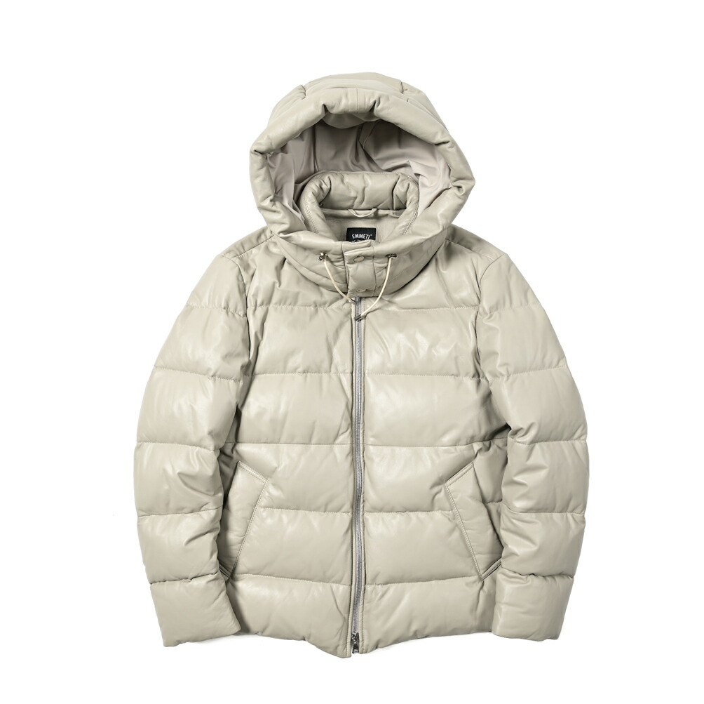 【楽天市場】エンメティ EMMETI VENIO レザー ダウンジャケット フーディー ショートブルゾン 秋冬 メンズ アウター ラムスキン ...