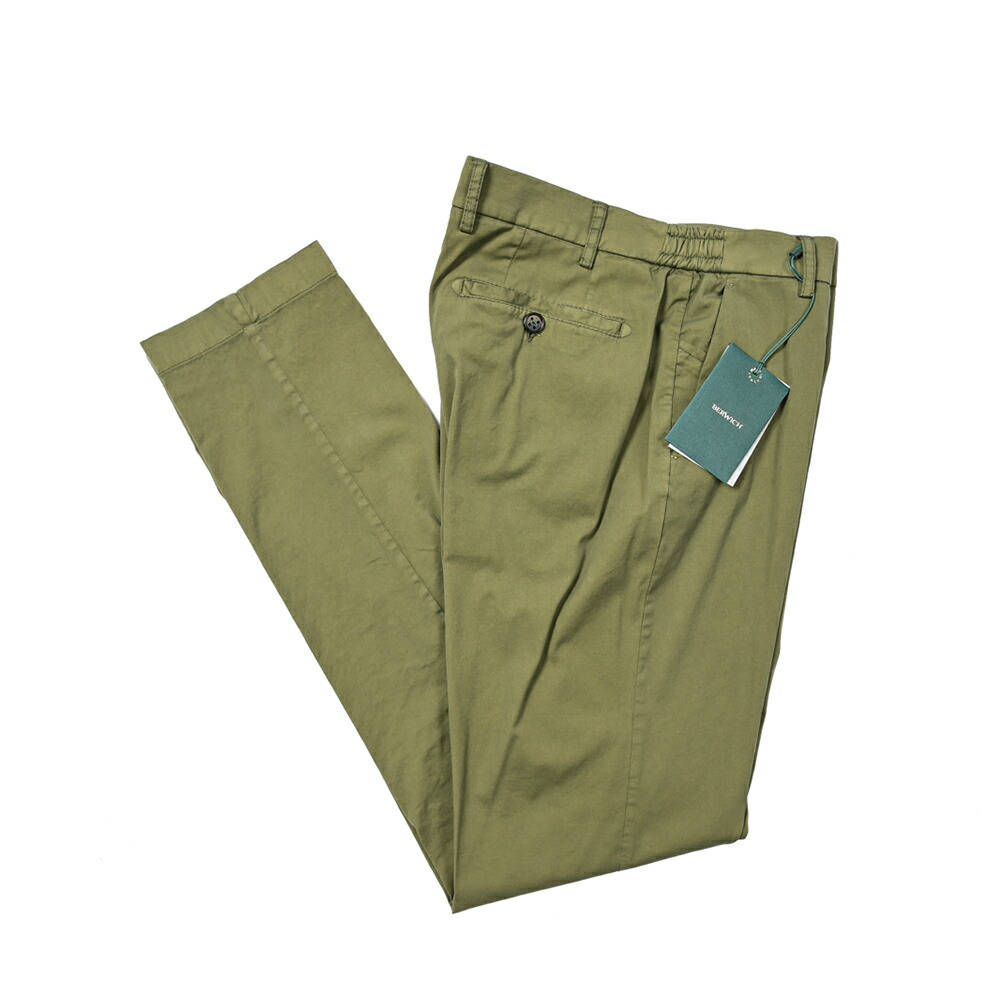 【楽天市場】ベルウィッチ BERWICH MORELLO モレロ シルク混 スラックス ノータック ノープリーツ パンツ 春夏 メンズ ...