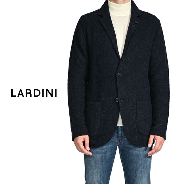 【楽天市場】【SALE】 ラルディーニ LARDINI ベビーアルパカ ニットジャケット 2Bシングル 秋冬 メンズ ウルトラライト 軽量 無地 ネイビー ブートニエール イタリア ブランド ...