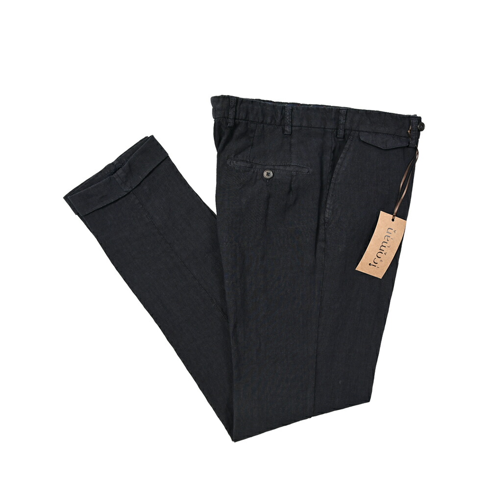 【楽天市場】ベルウィッチ BERWICH VULCANO Z ボルケーノ 麻スラックス ノータック パンツ 春夏 メンズ リネン 100% ダークネイビー イタリア ブランド MADE IN ...