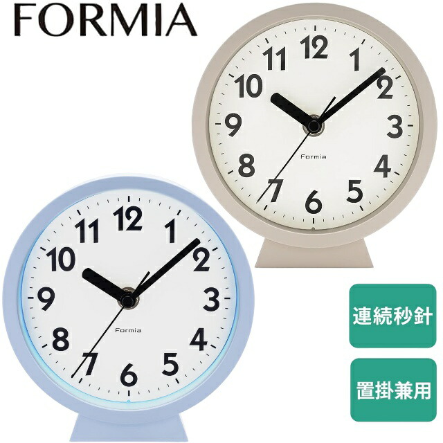 【楽天市場】【最大2000円OFFクーポン11日(水)01:59迄】Formia フォルミア インテリアクロック 置掛兼用 HIC-005W ...