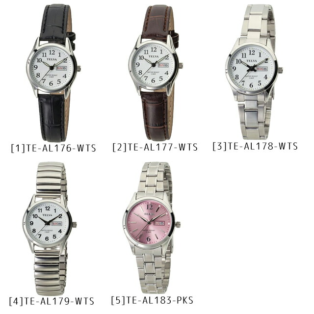 【楽天市場】【最大ポイント42倍＆2000円OFFクーポン26日(火) 01:59迄】クレファー 腕時計 アナログ レディース ウォッチ 曜日 日付機能付き TE-AL176-WTS TE ...