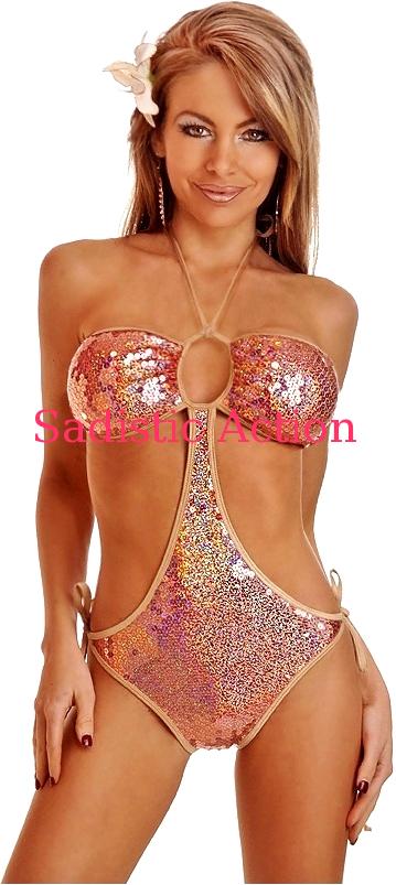 【楽天市場】【即納】daisy Corsets Coral Sequin Pucker Back Monokini 【daisy