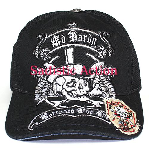 【楽天市場】【即納】Ed Hardy SILVER MYLAR PATCH CAP BRAD&BONES BK 【Ed Hardy】【EDH ...
