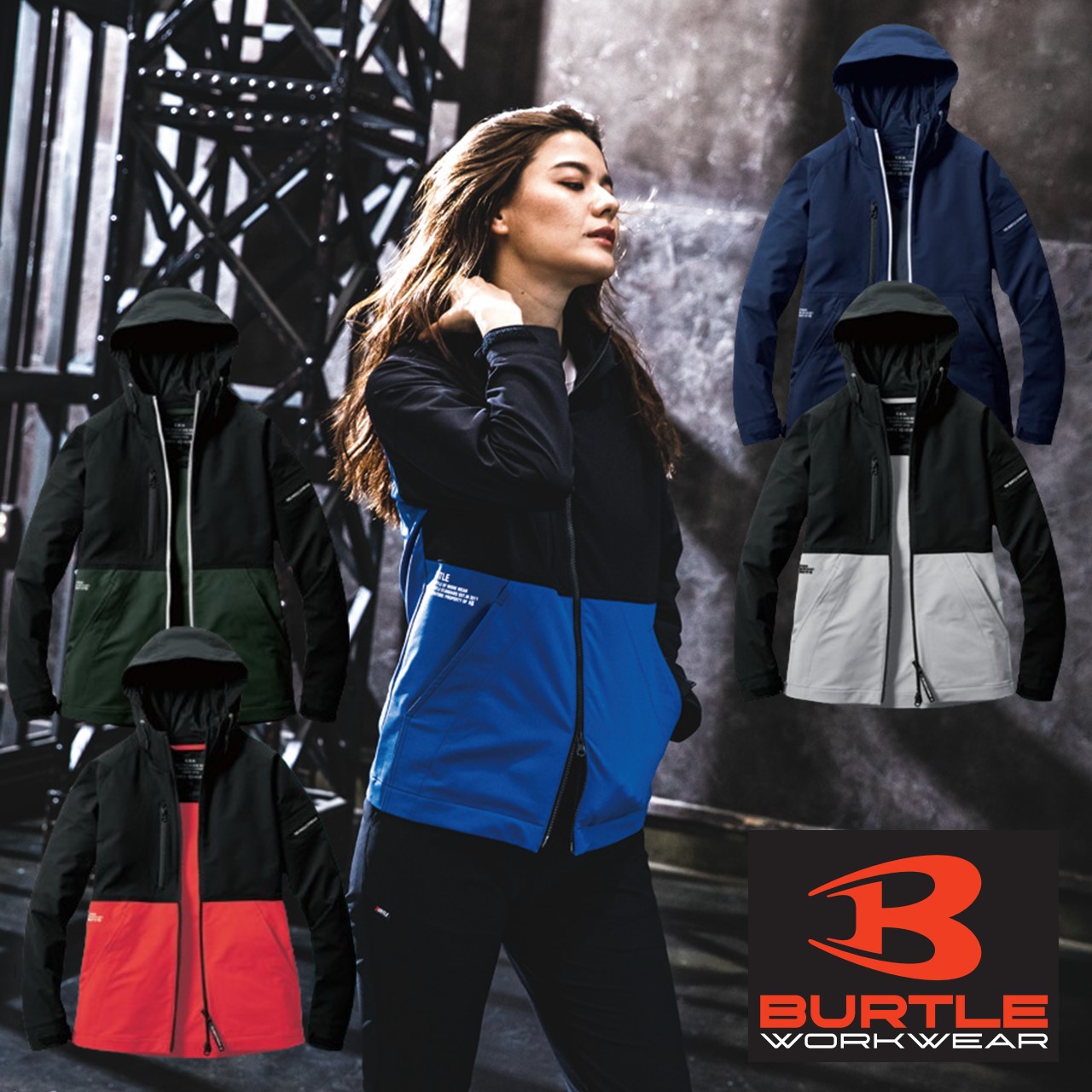 【楽天市場】【即日出荷】作業服 BURTLE バートル フーディジャケット(ユニセックス) 9515 春夏 サイズXXL 2022年春夏新作 9511シリーズ フード パーカー ダブルジップ ...