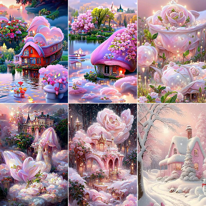 【楽天市場】【10%OFFクーポン配布中】送料無料 刺繍キット 5Dダイヤモンドアート キット ビーズ刺繍 風景 初心者 5Dダイヤモンド ペインティングインテリア 趣味 ハンドメイド クロス ...